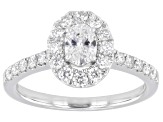 White Lab-Grown Diamond H VS2 10K White Gold Halo Ring 1.00ctw - LGA280 ...