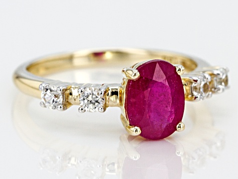 Red Mahaleo® Ruby 10k Yellow Gold Ring 1.81ctw - LLS426 | JTV