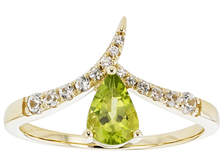 Green Peridot 10k Yellow Gold Ring 0.89ctw - LLS575A | JTV