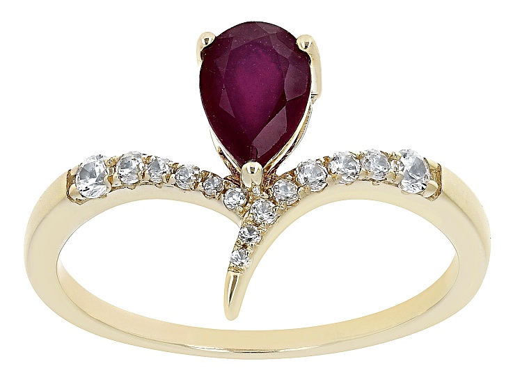 Red Mahaleo® Ruby 10k Yellow Gold Ring 1.29ctw - LLS575G | JTV