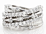 White Cubic Zirconia Platinum Over Sterling Silver Celestial Collection Ring 2.28ctw - LMB018 | JTV