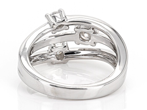 Moissanite Platineve Scatter Design Ring .65ctw DEW - MFJ242A | JTV