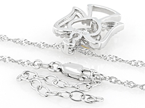 Moissanite Two Tone Angel Dancing Pendant .23ctw DEW. - MFJ507 | JTV