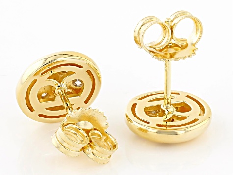 Moissanite 14k Yellow Gold Over Silver Scatter Design Earring .56ctw ...