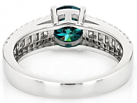 Green And Colorless Moissanite Platineve Ring 1.86ctw DEW. - MFJ542 | JTV