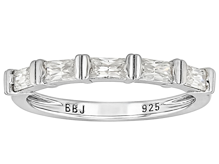 Moissanite Platineve Skinny Band Ring .50ctw DEW - MFJ549A | JTV