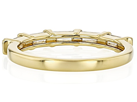 Moissanite 14k Yellow Gold Over Silver Skinny Band Ring .50ctw DEW ...