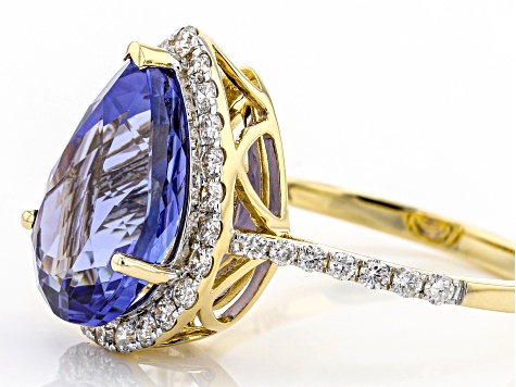 Blue Tanzanite 18K Yellow Gold Ring 4.26ctw - MMO174 | JTV