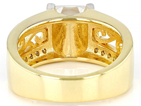 Moissanite 14k Yellow Gold Over Silver Engagement Ring 3.81ctw DEW ...