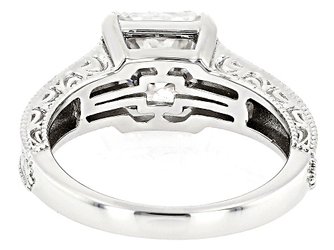 Moissanite Inferno cut Platineve Solitaire ring 2.82ct DEW. - MOJ942 | JTV