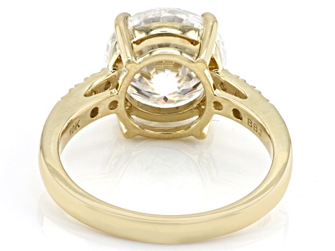 Moissanite Inferno cut 10K Yellow Gold ring 4.29ct DEW. - MSJ585 | JTV