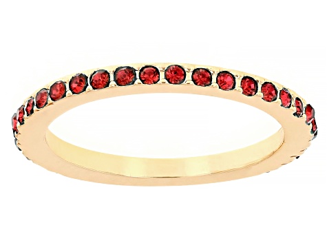 Multi-Color Crystal Gold Tone Set of 6 Band Rings 1.8mm - OPC1819 | JTV