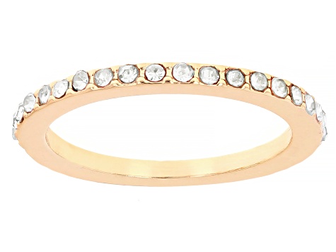 Multi-Color Crystal Gold Tone Set of 6 Band Rings 1.8mm - OPC1819 | JTV