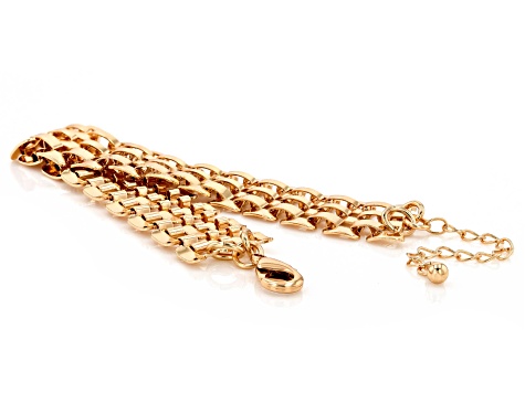 Gold Tone Panther Chain Bracelet - OPW636 | JTV