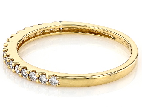 White Diamond 14k Yellow Gold Band Ring .25ctw - PAC680B | JTV