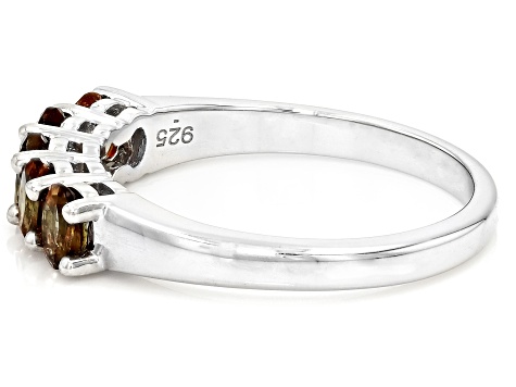 Red Andalusite Rhodium Over Sterling Silver Ring 0.80ctw - RST546 | JTV