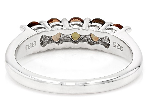 Red Andalusite Rhodium Over Sterling Silver Ring 0.80ctw - RST546 | JTV