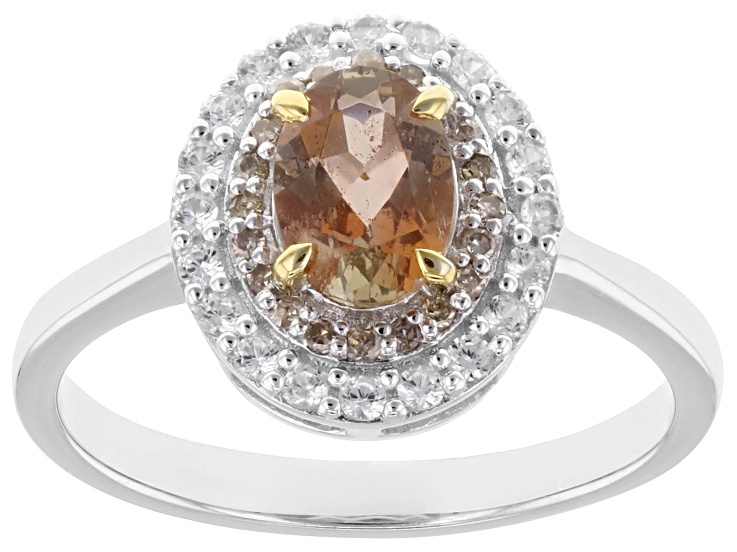Red Andalusite Rhodium Over Sterling Silver Ring 0.99ctw - RST836 | JTV