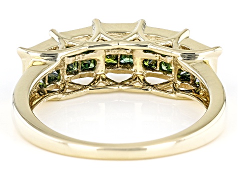 Green Diamond 10k Yellow Gold Band Ring 1.00ctw - SDG320 | JTV