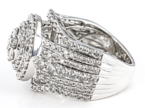 Diamond 10k White Gold Cluster Ring 3.00ctw - SDG366 | JTV