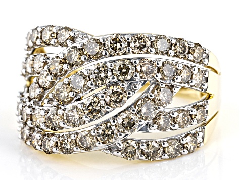 Candlelight Diamonds™ 10k Yellow Gold Crossover Ring 2.00ctw - SDG379 | JTV