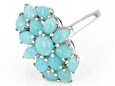 Green Amazonite Rhodium Over Sterling Silver Ring - SHD237 | JTV