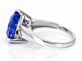 Blue Color Change Fluorite Rhodium Over Sterling Silver Ring 6.56ctw ...