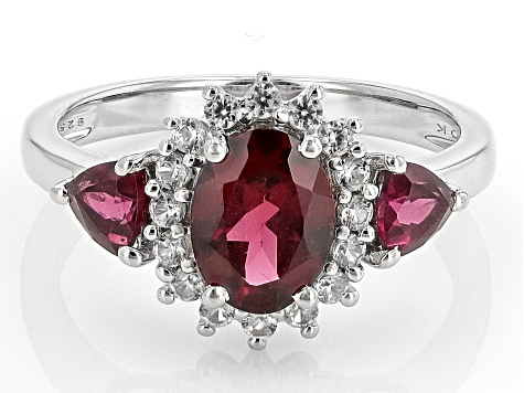 Raspberry Rhodolite Rhodium Over Sterling Silver Ring 2.46ctw - SHD351 ...