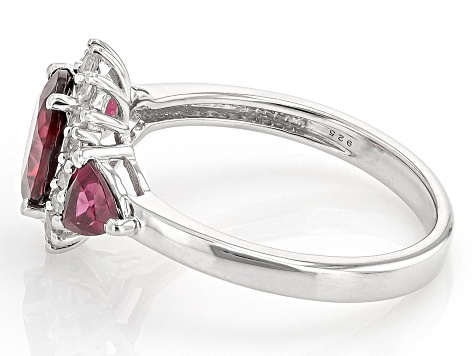 Raspberry Rhodolite Rhodium Over Sterling Silver Ring 2.46ctw - SHD351 ...