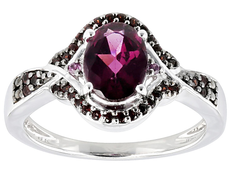 Raspberry Rhodolite Rhodium Over Sterling Silver Ring 1.75ctw - SHD368 ...