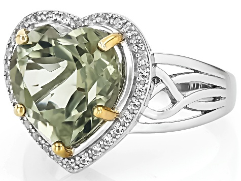 Green Prasiolite Rhodium Over Sterling Silver Ring 4.81ctw - SHD545 | JTV