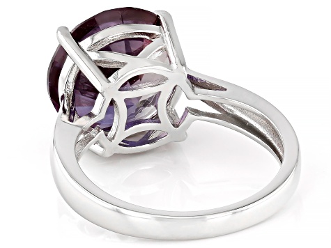 Purple Color Change Lab Created Sapphire Rhodium Over Sterling Silver ...