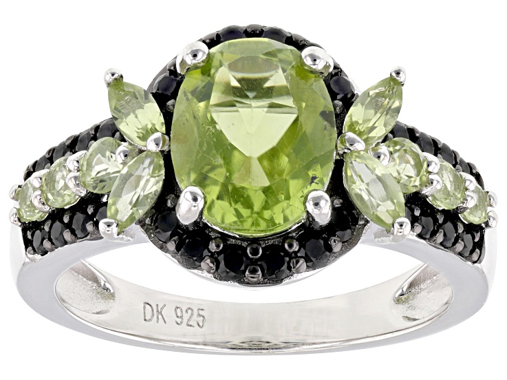 Green Peridot Rhodium Over Sterling Silver Ring 2.90ctw - SHD707 | JTV