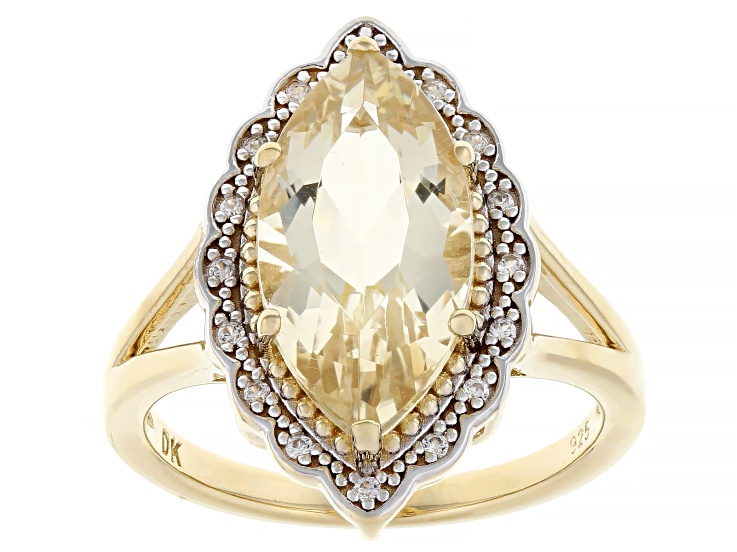 Yellow Labradorite 18K Yellow Gold Over Sterling Silver Ring 3.09ctw ...