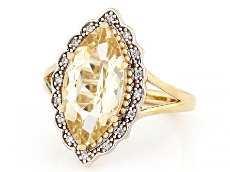 Yellow Labradorite 18K Yellow Gold Over Sterling Silver Ring 3.09ctw ...