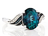 Blue Lab Created Alexandrite Rhodium Over Silver Ring 2.58ctw - SKH299 ...
