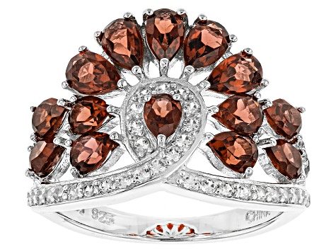 Red Garnet Sterling Silver Ring 3.71ctw - SMH588 | JTV