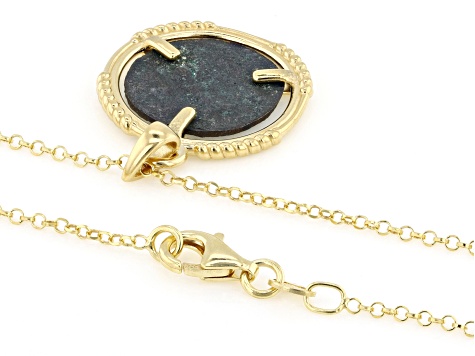 Constantine Coin 14K Gold Over Sterling Silver Pendant With 18" Chain ...