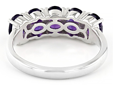 Amethyst Rhodium Over Sterling Silver Band Ring 2.02ctw - STK1082 | JTV