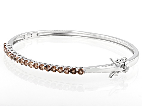 Andalusite Rhodium Over Sterling Silver Bangle Bracelet 1.87ctw ...
