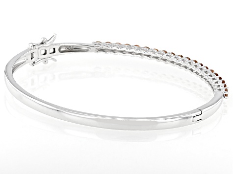 Andalusite Rhodium Over Sterling Silver Bangle Bracelet 1.87ctw ...