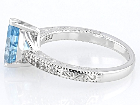 Sky Blue Topaz Rhodium Over Sterling Silver Ring 1.68ctw - STK192 | JTV