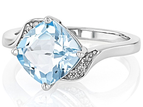 Sky Blue Topaz Rhodium Over Sterling Silver Ring 3.16ctw - STK194 | JTV