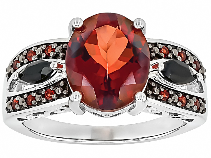 Red Labradorite Rhodium Over Sterling Silver Ring 3.00ctw - STK376 | JTV