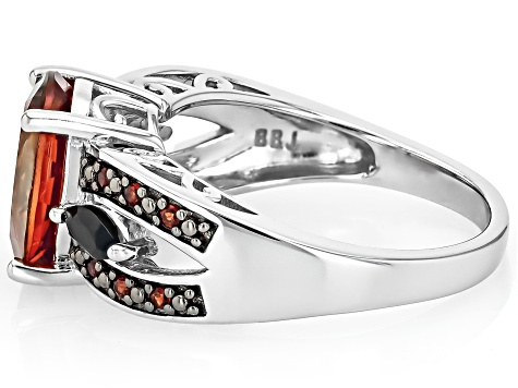 Red Labradorite Rhodium Over Sterling Silver Ring 3.00ctw - STK376 | JTV