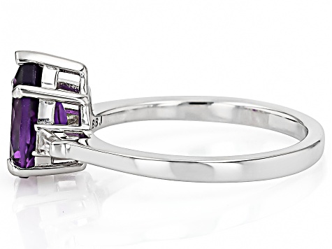 Purple Amethyst Rhodium Over Silver Ring 1.98ctw - STK799 | JTV
