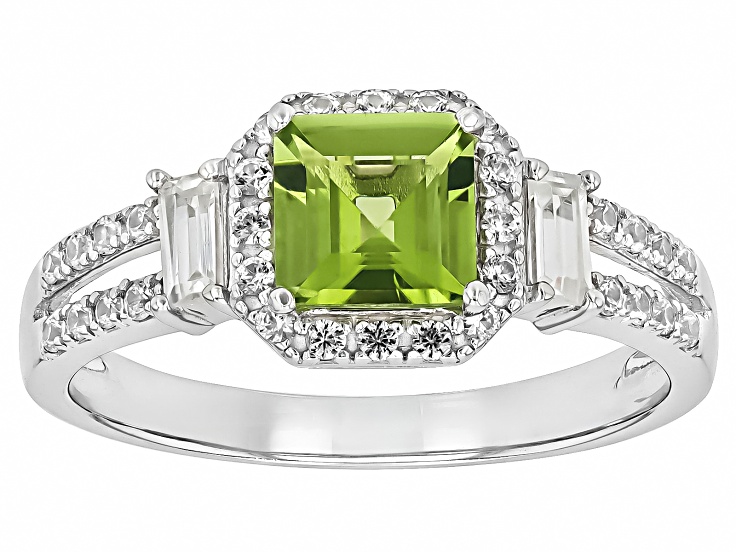 Green Peridot Rhodium Over Sterling Silver Ring 1.63ctw - STK840 | JTV