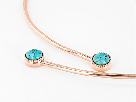 Timna Jewelry Collection™ Blue Turquoise Copper Collar Necklace ...