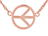 Copper Peace Sign Necklace - TMW208 | JTV