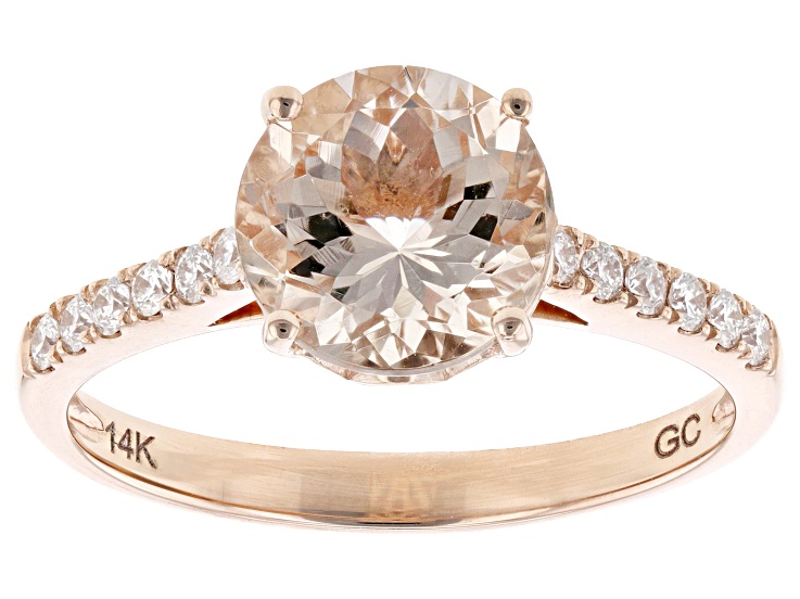 Morganite With White Diamodn 14k Rose Gold 1.76ctw - TSM022 | JTV